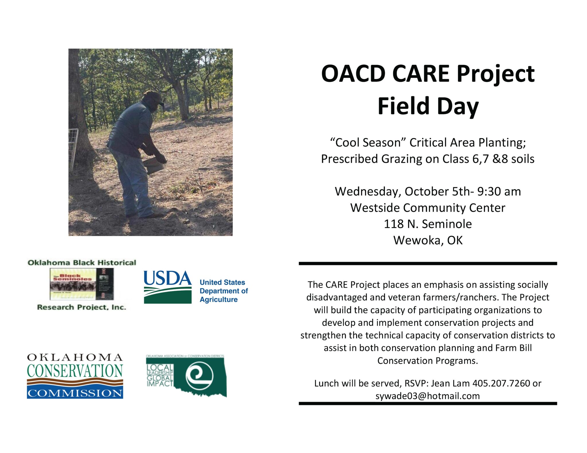 OACD CARE Champion Field Day, Cool Season Critical Area Planting ...