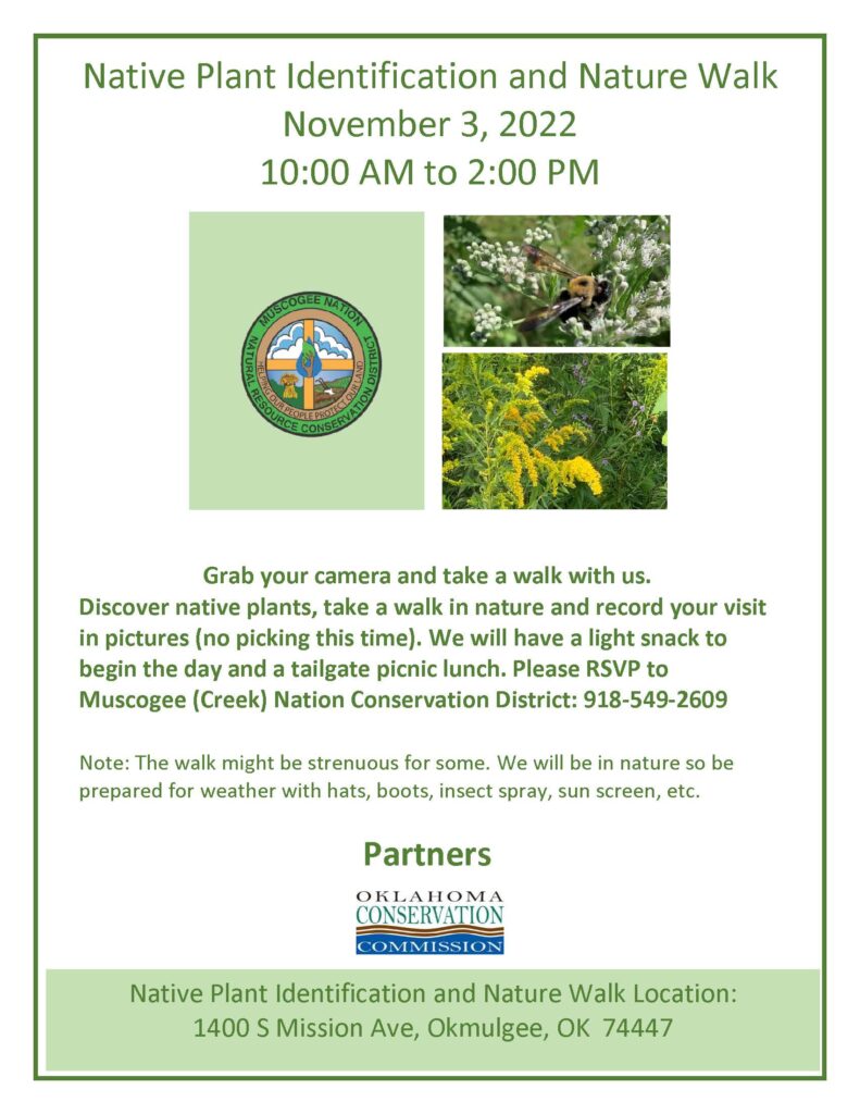 Native Plant Identification and Nature Walk - Oklahoma Conservation Commission