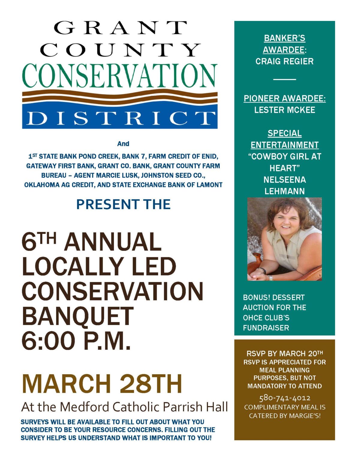 6th Annual Locally Led Conservation Banquet - Oklahoma Conservation ...
